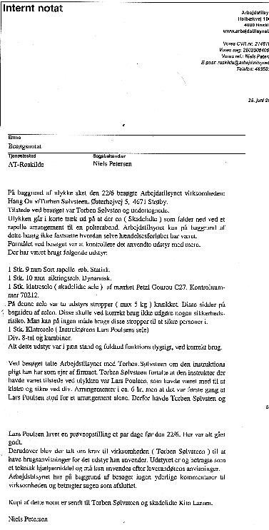 Advarsel imod Hang On AdventureTeam. Uheld ved raspelling dokumenterer ...